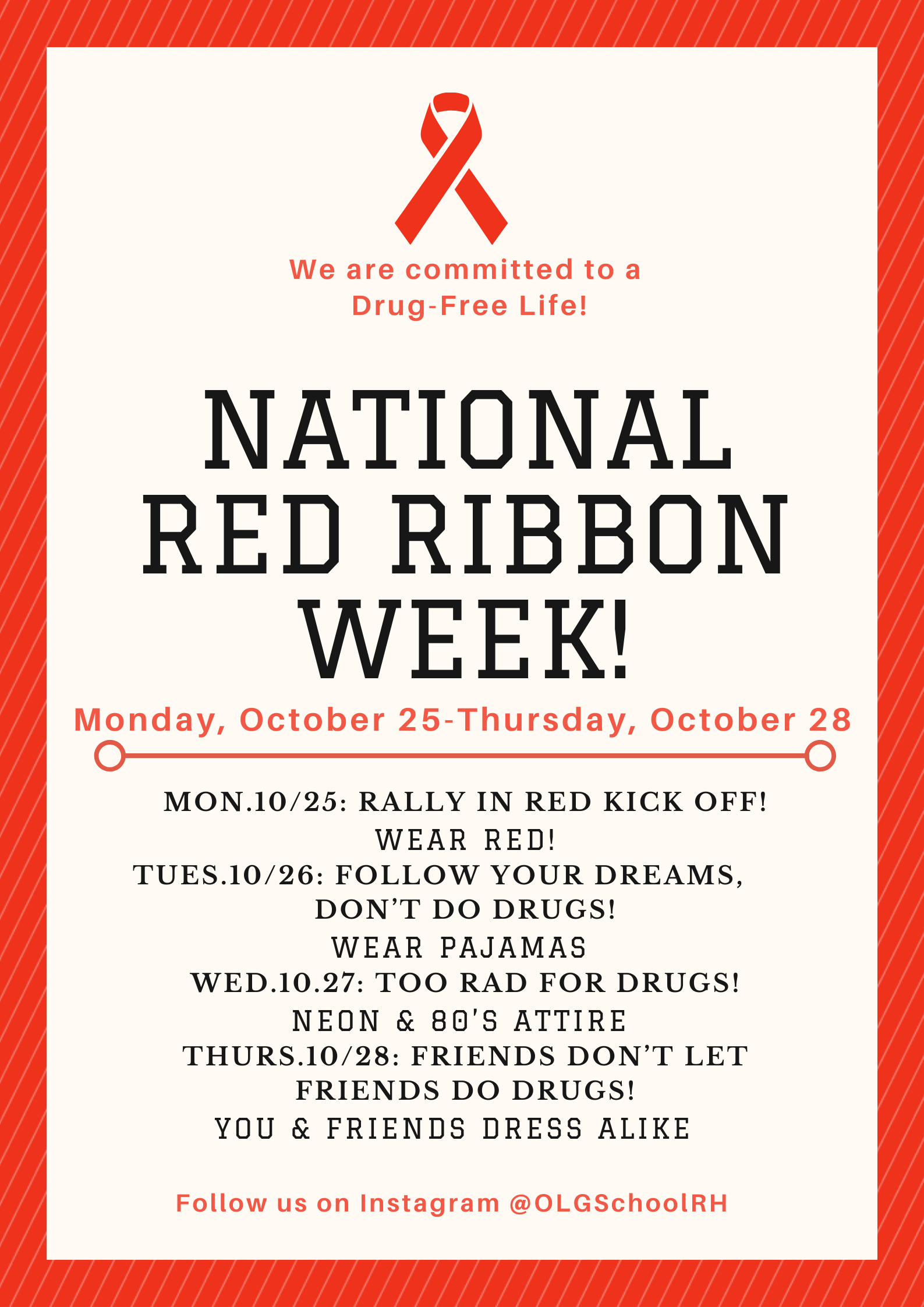 OLG Celebrates Red Ribbon Week 2021 - "Drug Free Looks Like Me!" | Our ...